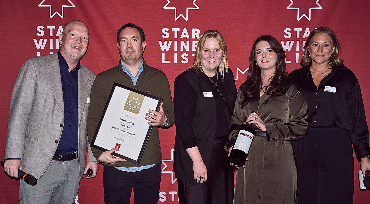 Grand Hôtel has the Best California Wine List in Sweden - Star Wine List
