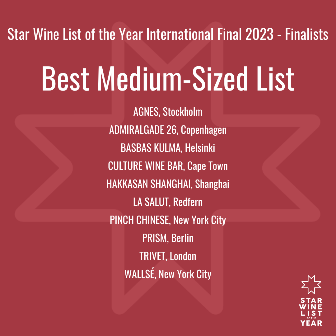 Star Wine List of the Year 2023 International Final - Star Wine List
