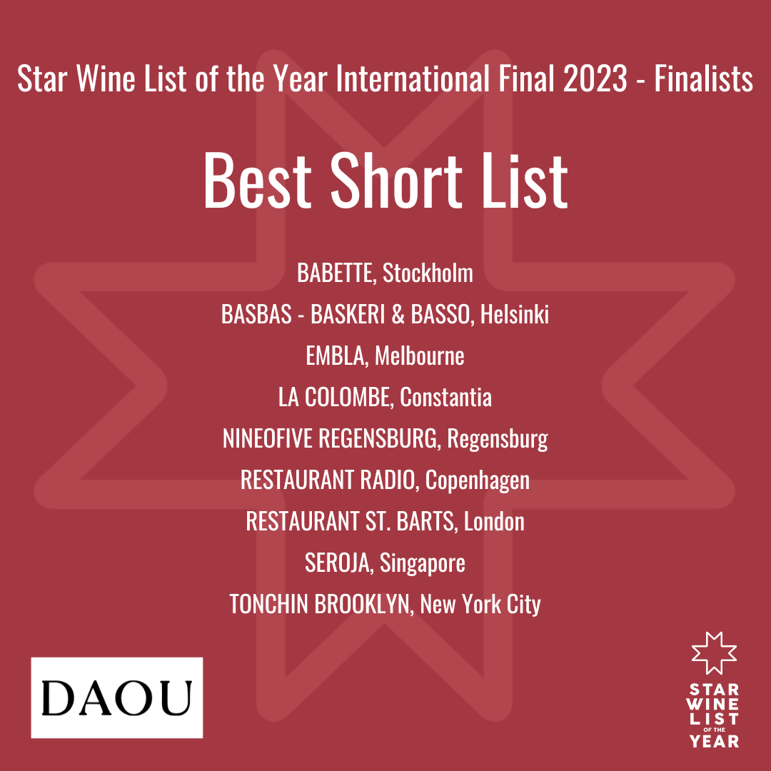 Star Wine List of the Year 2023 International Final - Star Wine List